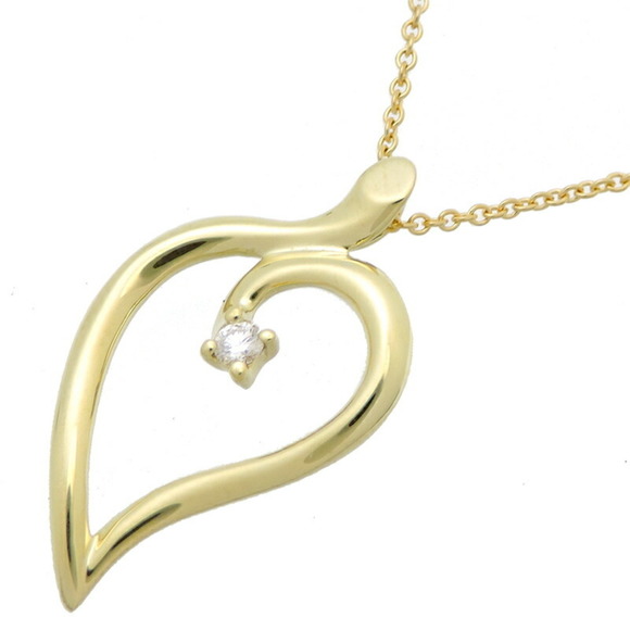 Tiffany & Co. | Jewelry | Tiffany Heart Leaf P Diamond Womens Necklace ...
